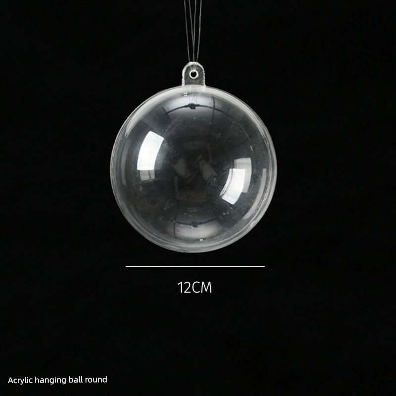 Акриловый прозрачный подвесной шар, круглый, диаметр 12 см, 5 шт. для свадебного декора, праздничного подвесного