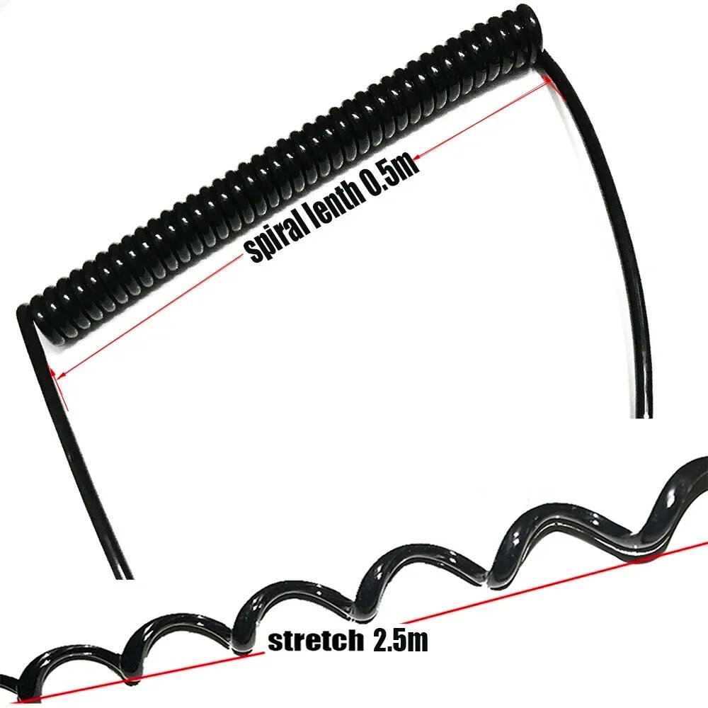 Спиральный медный кабель для станков с ЧПУ Sincelian 8core 0.2mm2, stretch 2.5m