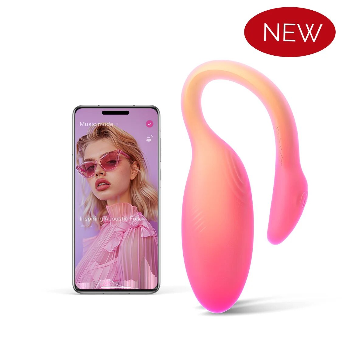 Виброяйцо Magic Motion Flamingo Max +APP, с подключением к приложению, оранжевое