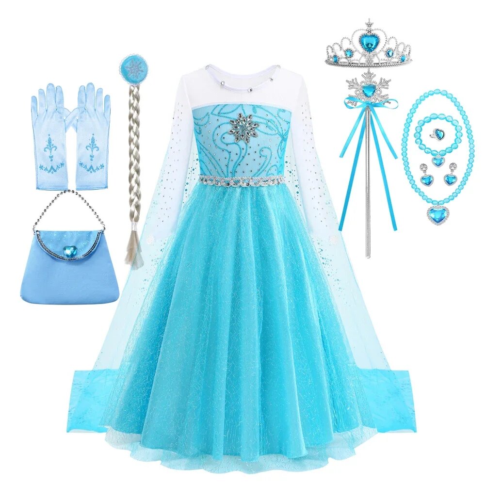 Платье принцессы Эльзы SistersLiu 4T Tag-120, Dress6