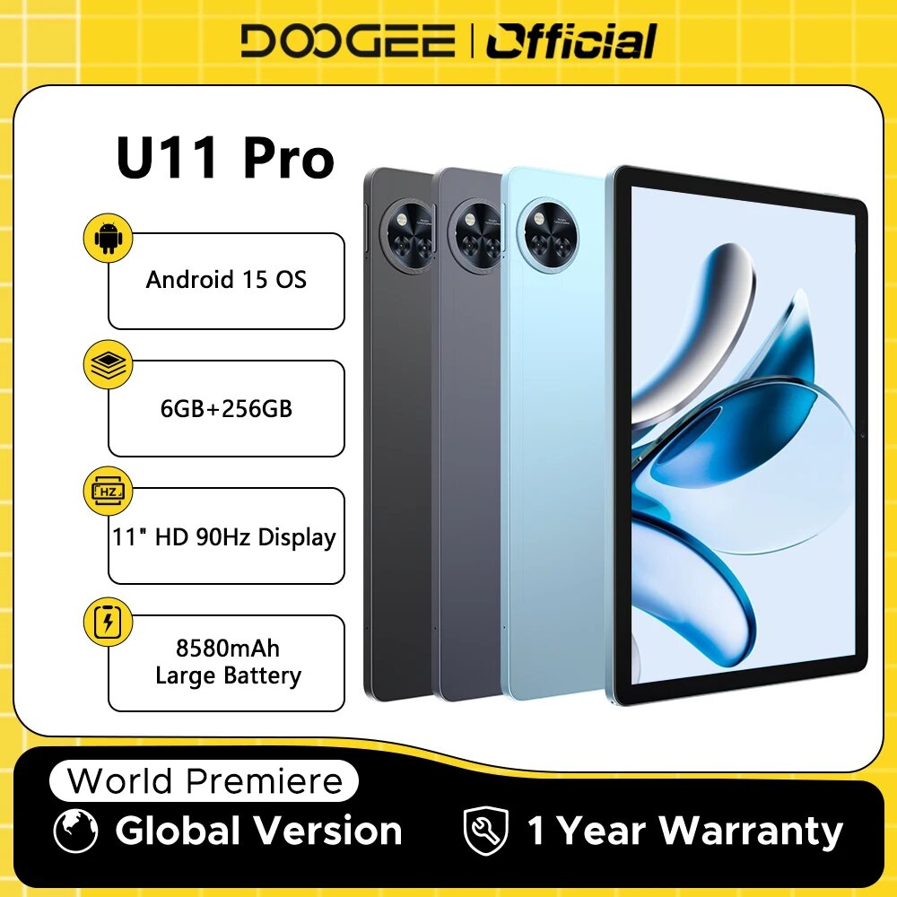 Планшет Doogee U11, 11", 6/256ГБ, Wi-Fi, Android — фото 1