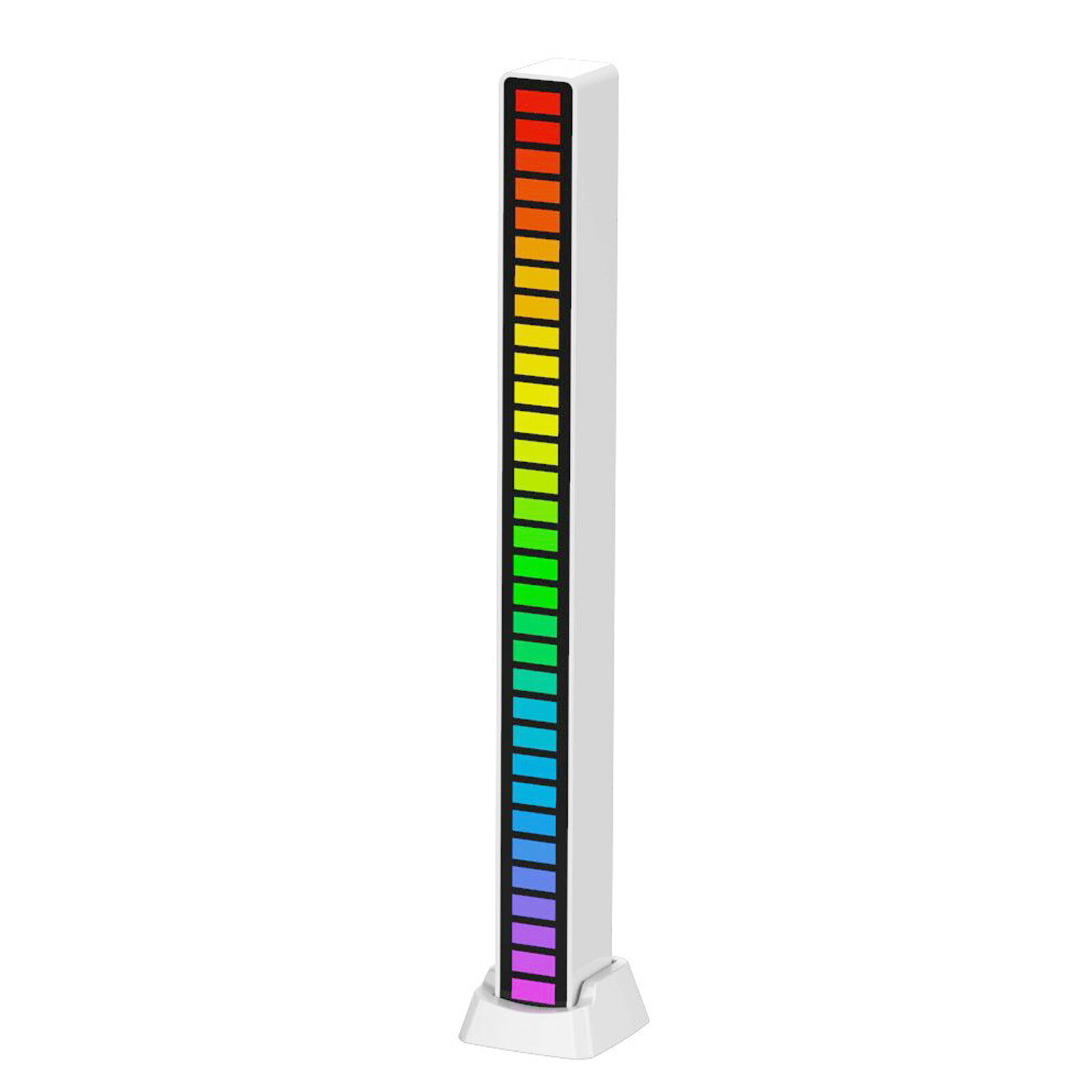 D08-RGB Smart LED Light Bars с управлением звуком 32 LED 18 цветов встроенная батарея 32 Bit для автомобиля гейминга ПК ТВ комнаты черный белый опционально DC 5V 1A USB Type-C PMMA ABS 18*1.9*1.6cm 73g