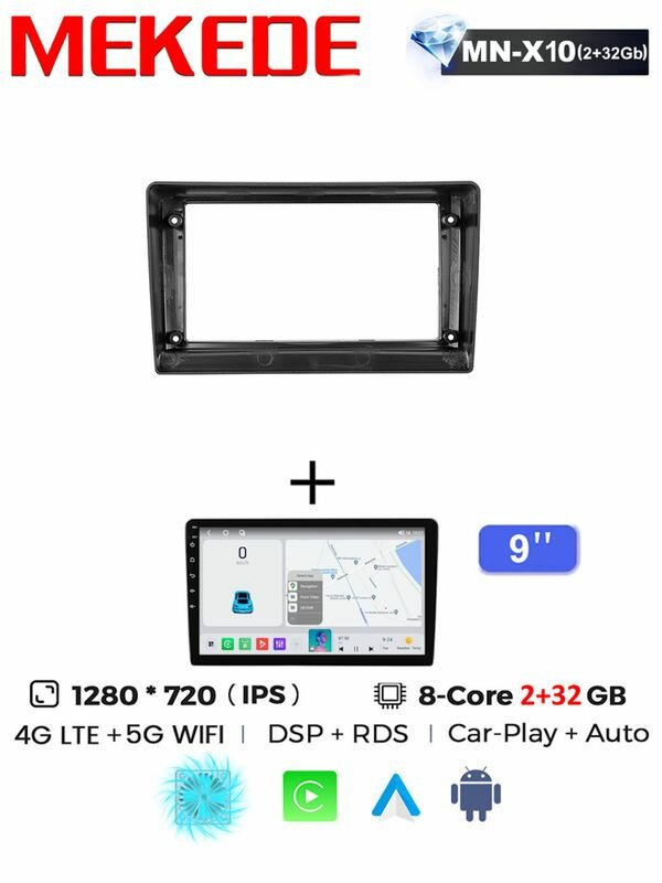 Магнитола 9" Mekede MN X10 Pro 2/32 Gb Kia Ceed ED 2006-2012 carplay