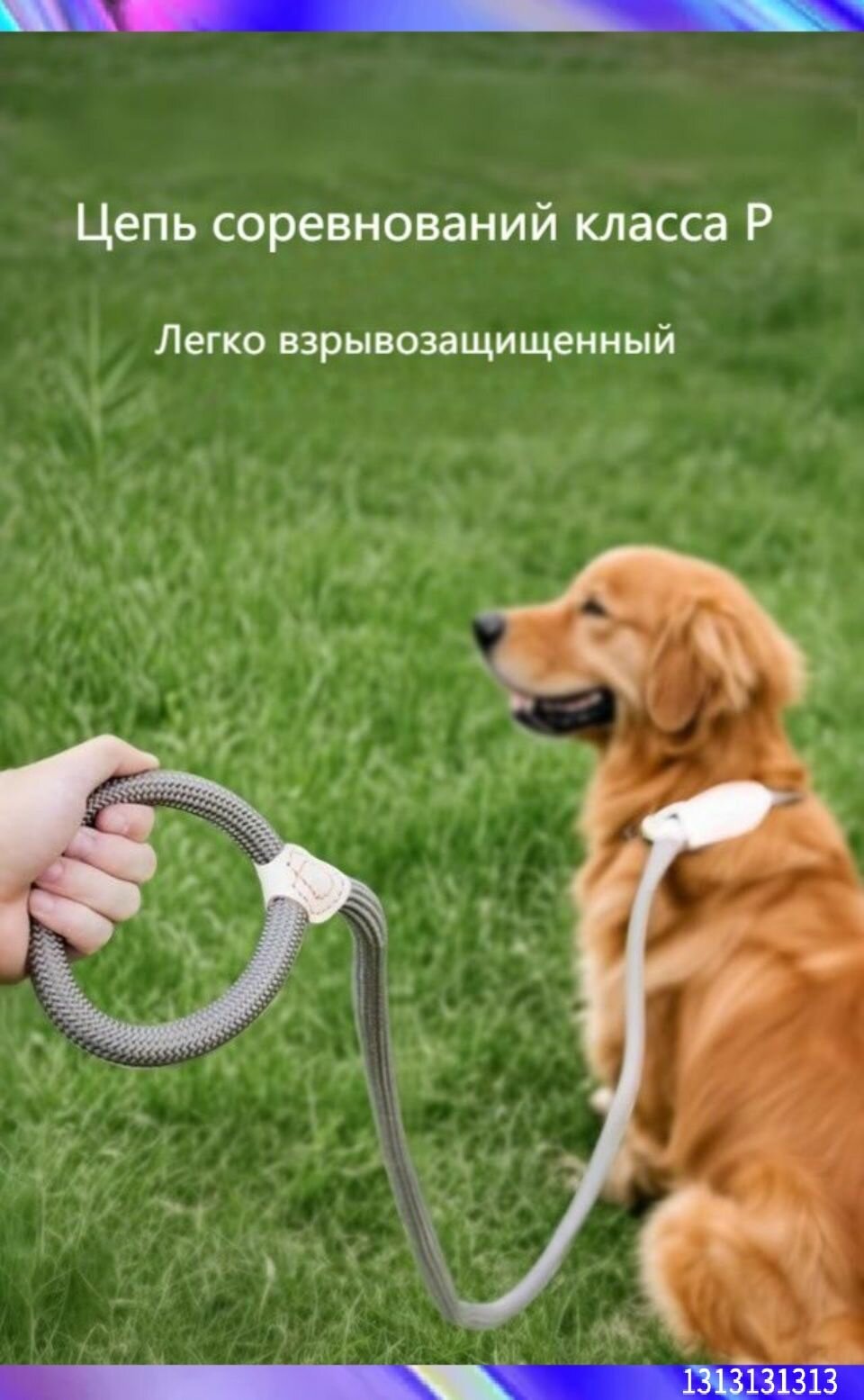 Эксклюзивный поводок противорывковый для контроля крупных пород, цепь удавка