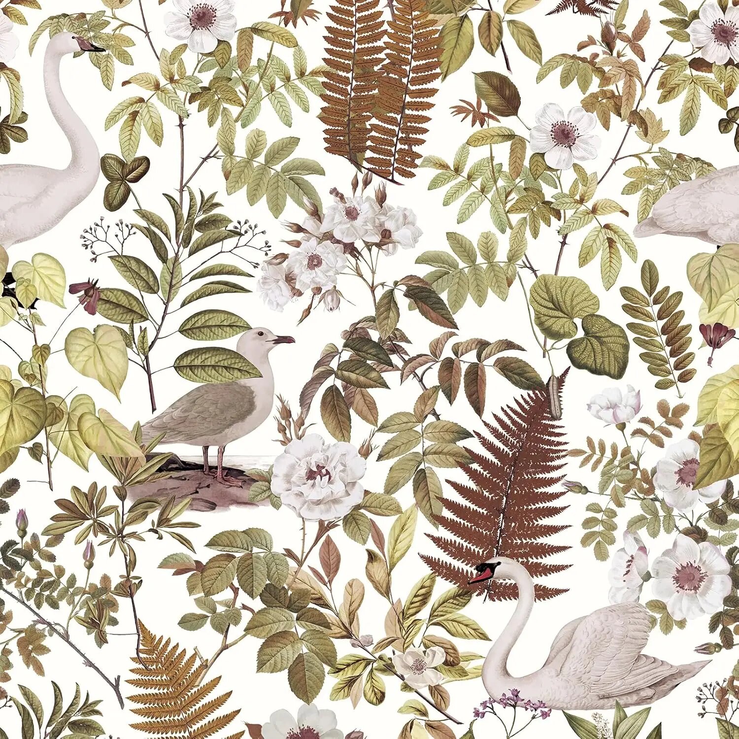 Обои с цветочным рисунком, самоклеящиеся обои в стиле бохо, лес, съемная контактная бумага с тропическими листьями для детской спальни