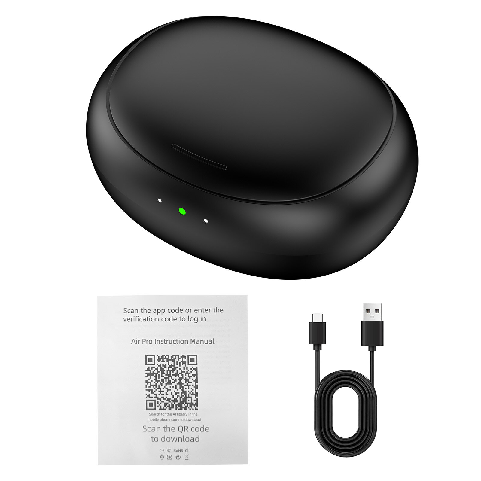 Беспроводные наушники для перевода, переводчик в реальном времени с использованием ИИ для двух систем, смартфонов, запись аудио в текст одним нажатием, шумоподавление, Bluetooth, перевод языков, бизнес, академические конференции, лекции, вождение.