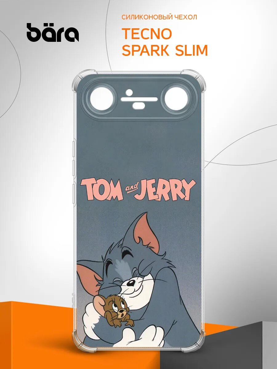 Чехол на Tecno SPARK Slim/ Техно Спарк Слим защита камеры и углов, накладка с рисунком