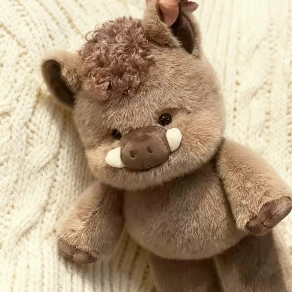 Мягкая игрушка "Бегающий кабан" 45 см, коричневый