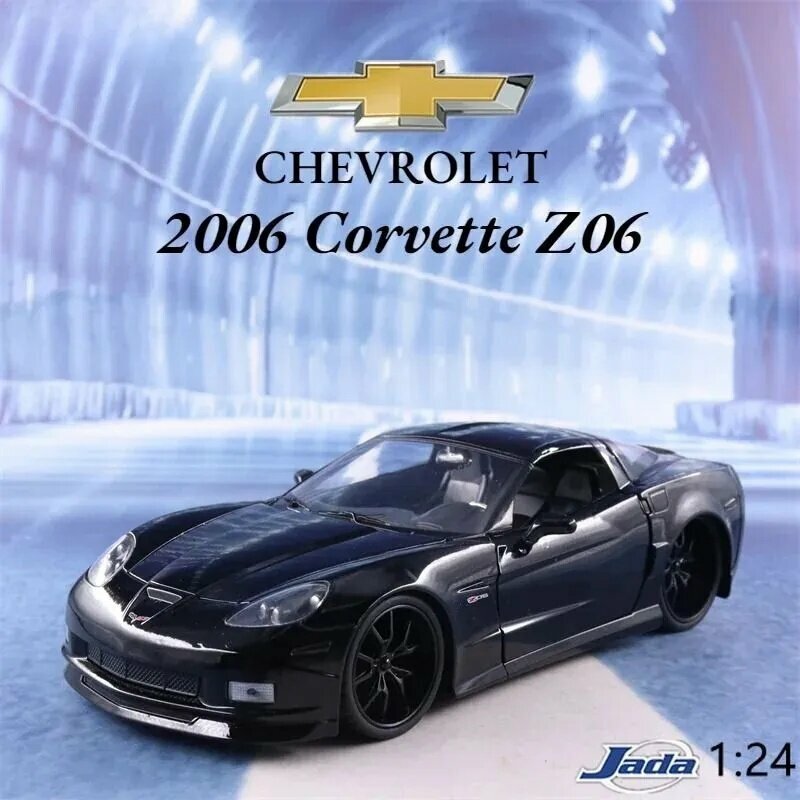 1:24 2006 Chevrolet Corvette Z06 Car Metal Alloy Model Car, подарки для мальчиков, коллекции хобби, подарки на день рождения