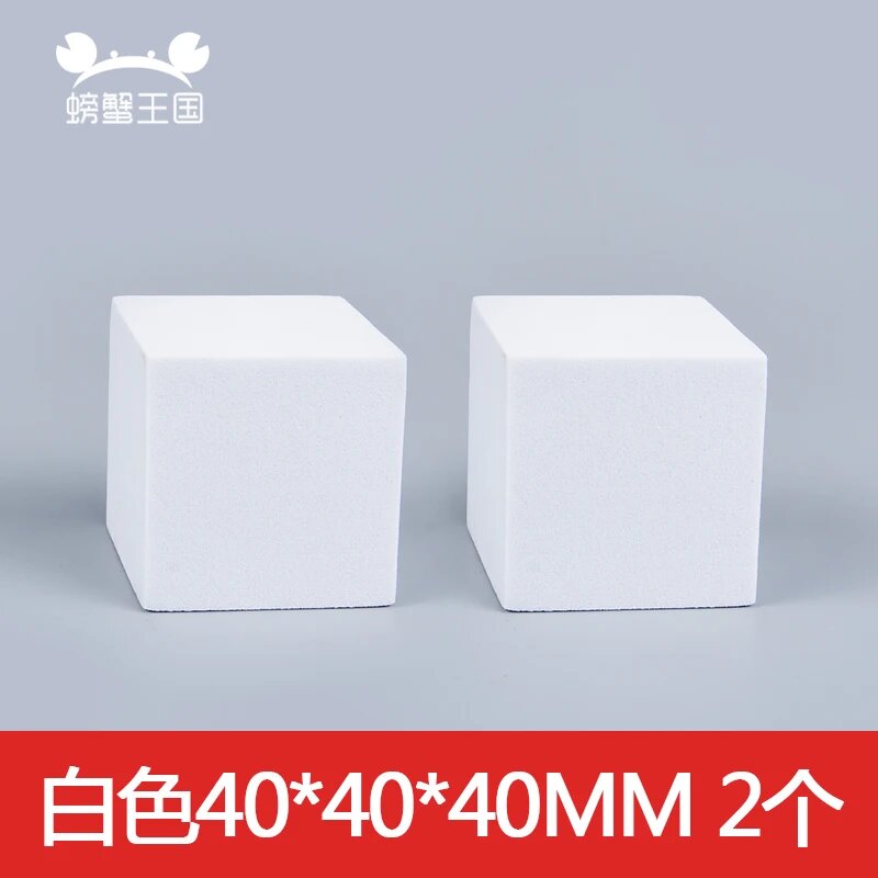 Белые пенопластовые кубики 10 шт. 40x40x40mm