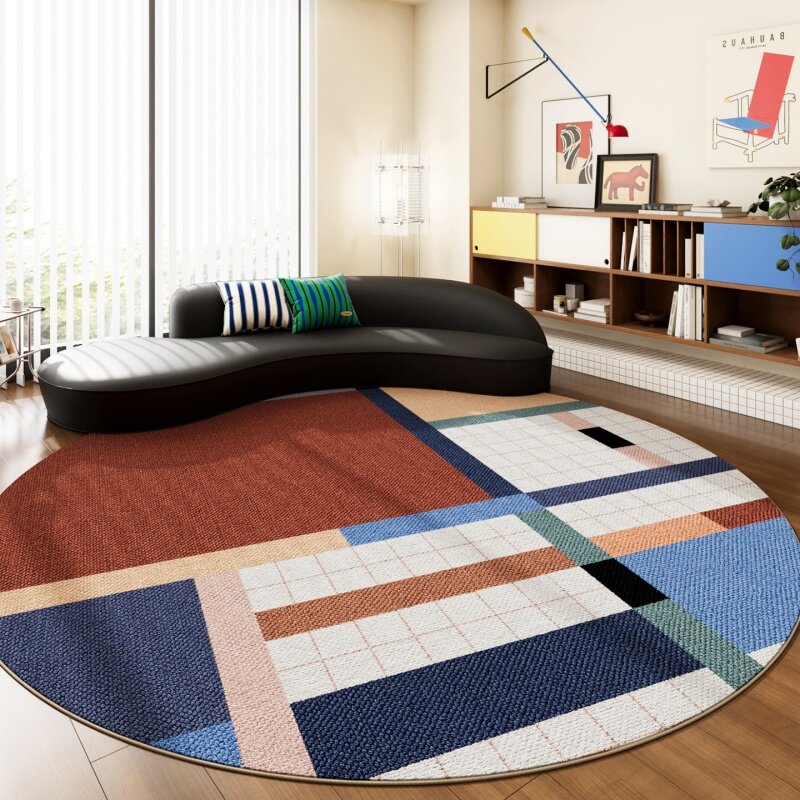 FILIGRANA Высококачественный круглый напольный коврик для дома, звукоизолирующий и противоскользящий, диаметром 40 см.