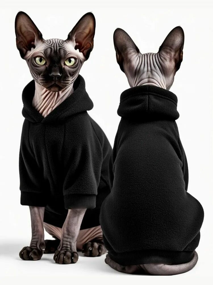 Одежда для кошки Толстовка для сфинкса худи на кота для мелких пород собак 1 штука
