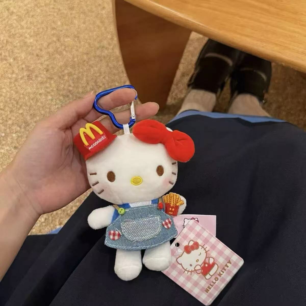 Подлинные аксессуары Hello Kitty Sanrio, подвеска для сумки, плюшевая кукла, брелок, украшение для рюкзака, игрушка для декора