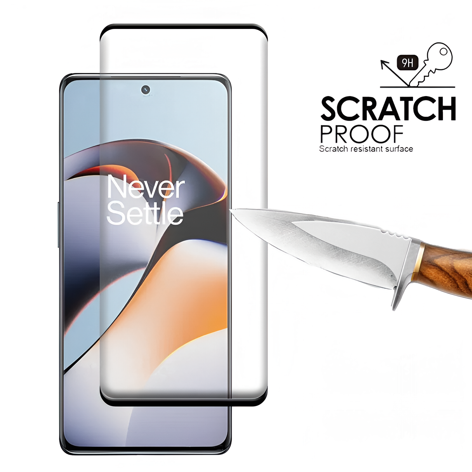 3D/5D защитное изогнутое стекло MyPads 5D Forti Glass для OnePlus 11R / OnePlus Ace 2 с олеофобным покрытием