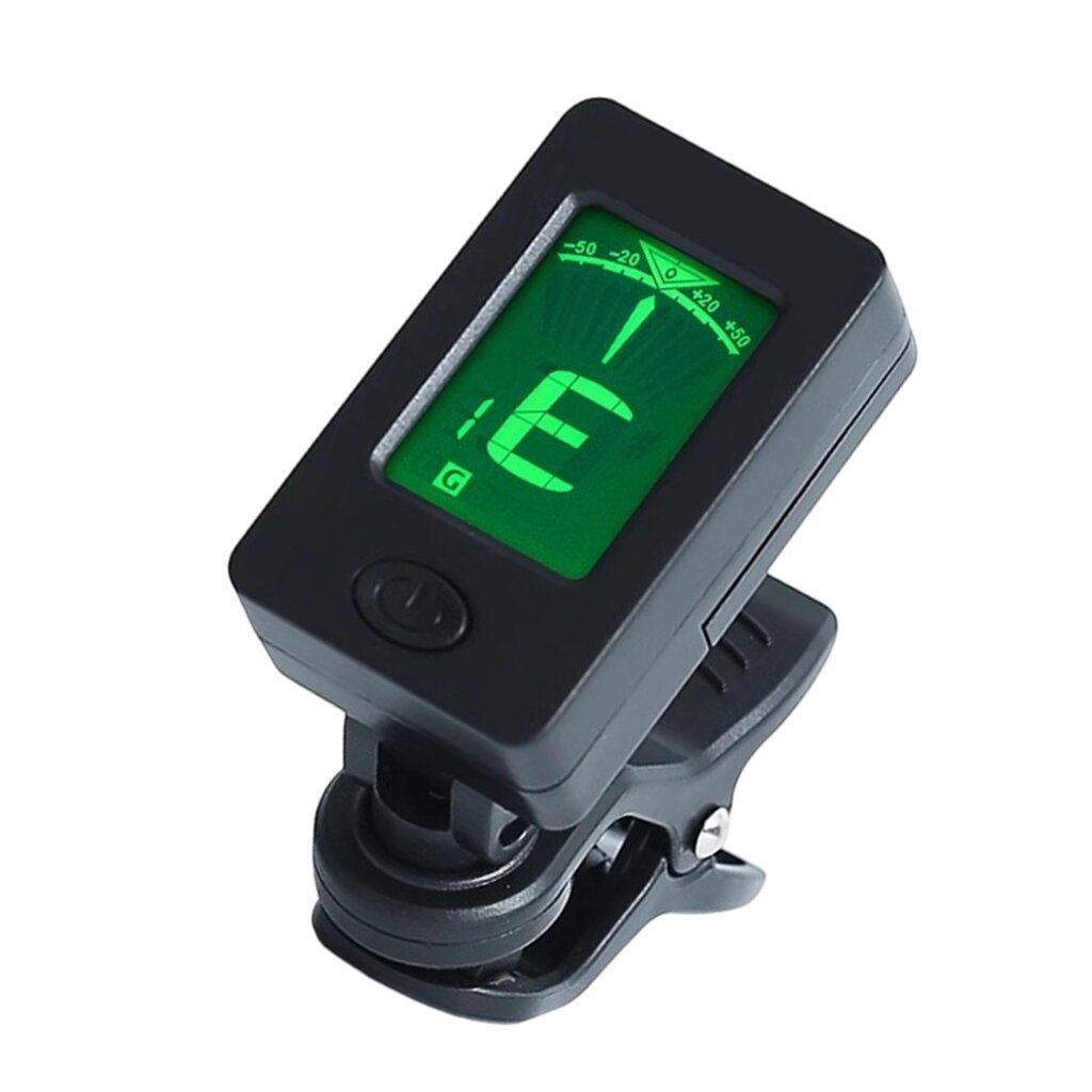 Гитарные Тюнеры Clip On, Гитарный Тюнер, Цифровой Гитарный Тюнер с ЖК-дисплеем для Гитары, Баса, Скрипки, Струнного инструмента