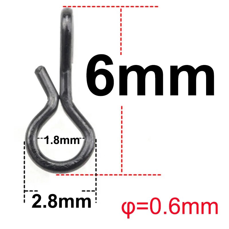 Рыболовные защелки, 6mm, 50 pcs