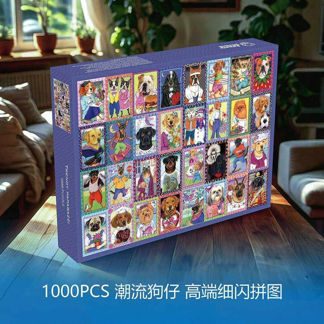 Пушистая звезда пазл из бархата 1000 деталей, культурный и креативный, серый картон, поддержка Amazon, сборка, дистрибуция, кастомизация