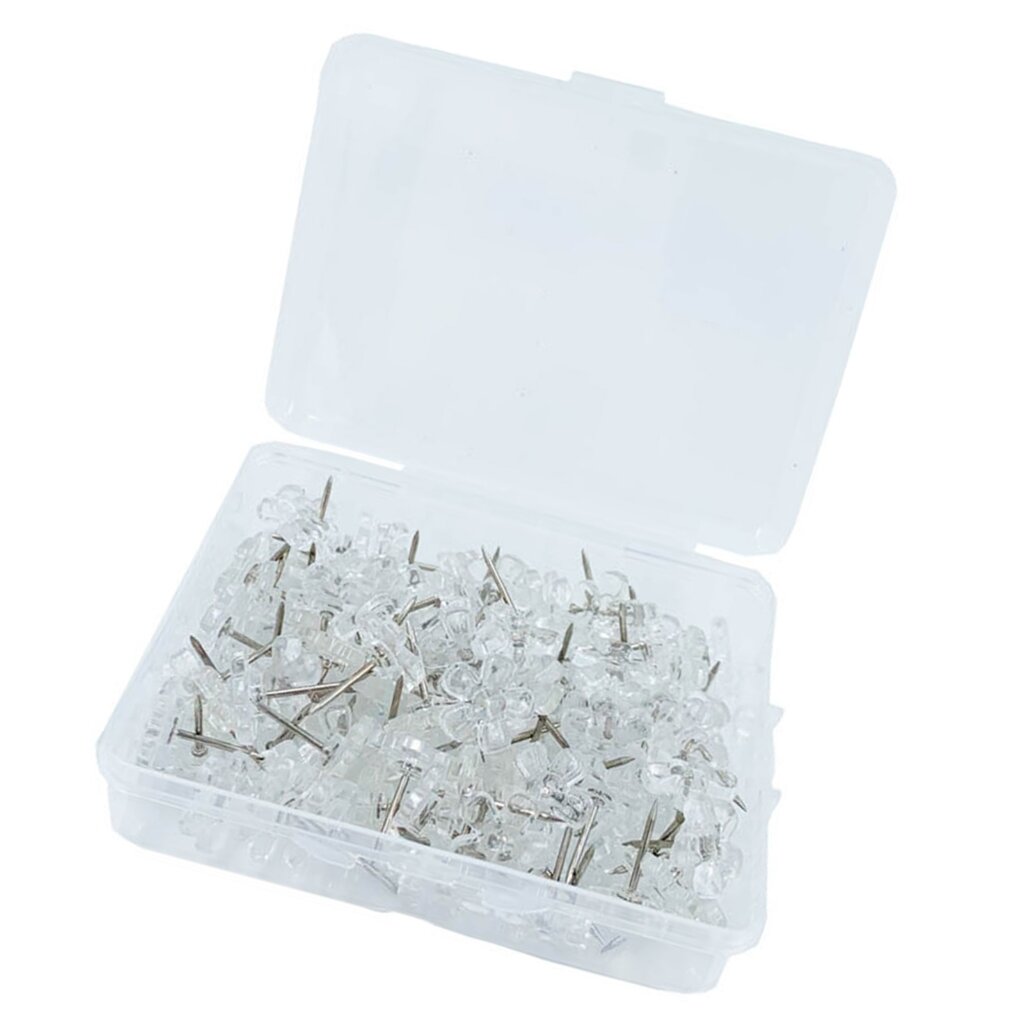 100шт Прозрачная Булавка С Плоской Головкой Цветочные Булавки для Доски Объявлений Пробковая Доска Объявлений Булавки Для Большого Пальца Булавки Для Рисования