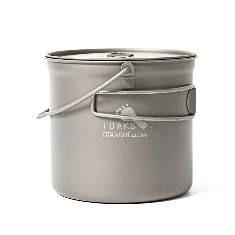 TOAKS Кастрюля TOAKS Titanium 1100 мл с ручкой-скобой и сумкой для хранения POT-1100-BH