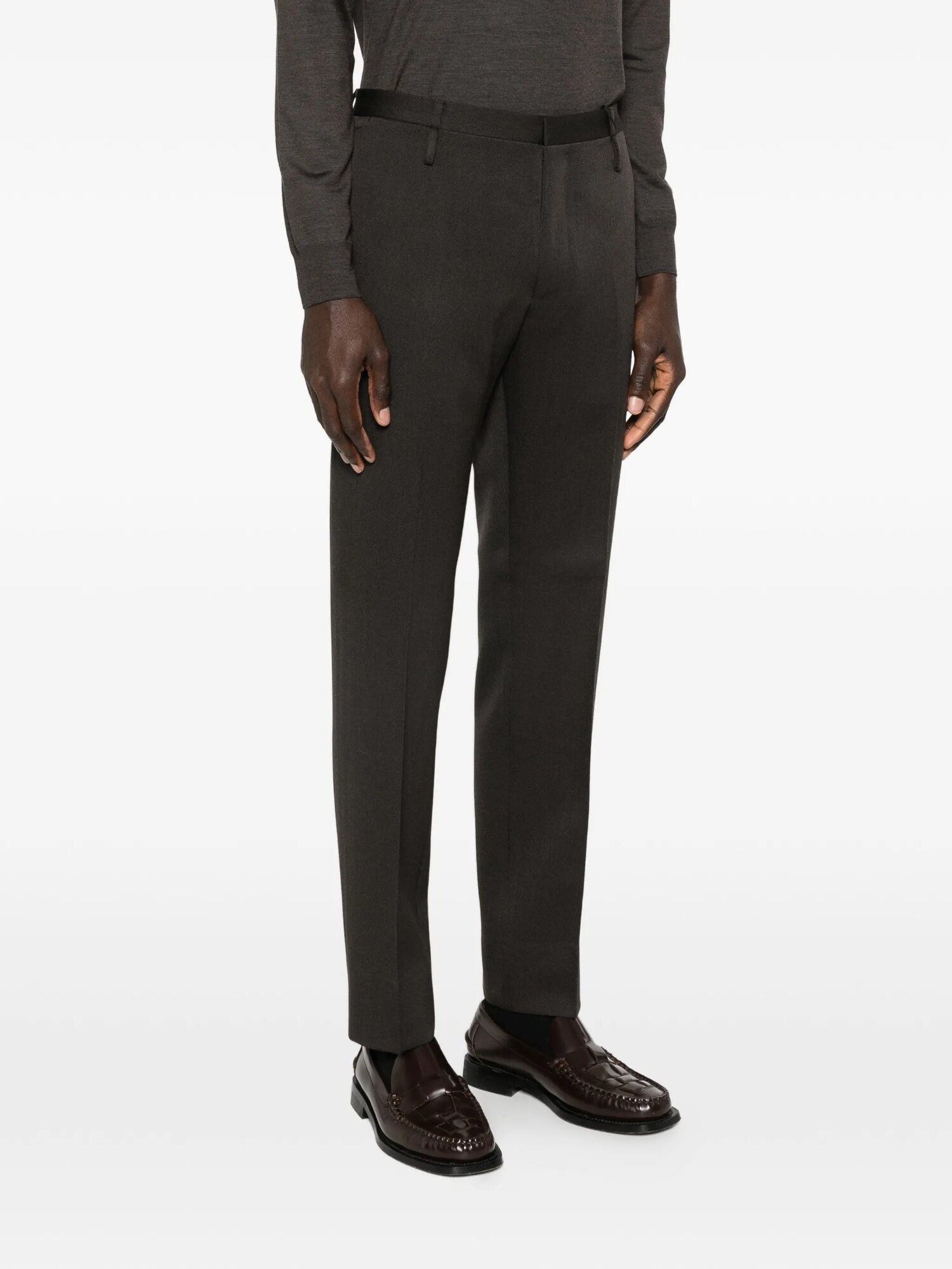 Брюки Corneliani Belt-loop pocket trousers, размер 54, коричневый — фото 1
