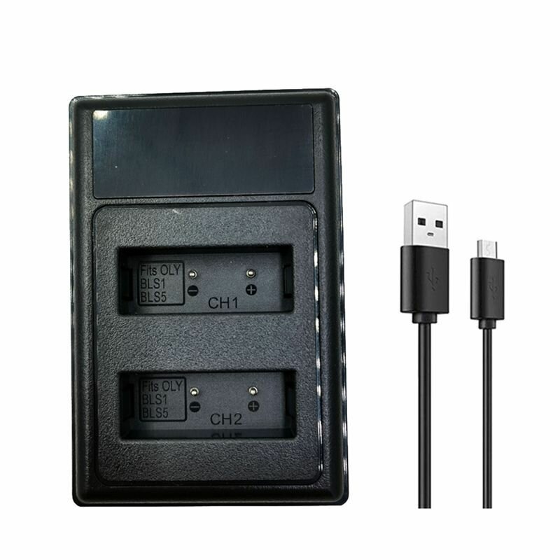 Yandex BLS-1 BLS-5 Двойное зарядное устройство USB для камеры Olympus PS-BLS1 BLS-50 PS