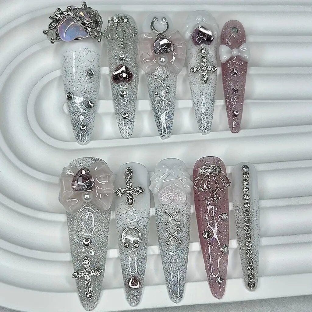 Nail Art B-XS, накладные ногти Jirai Kei