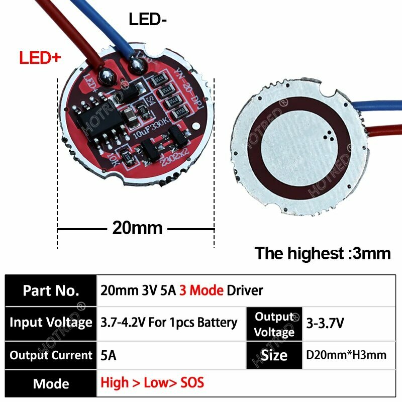 Драйвер светодиодного фонарика HotRed XML2/XHP50/XHP70