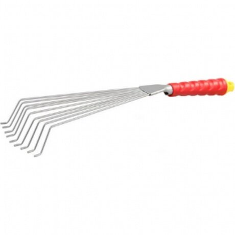 Грабельки GRINDA веерные с круглыми зубцами, из углеродистой стали с коннекторной системой, 460 мм