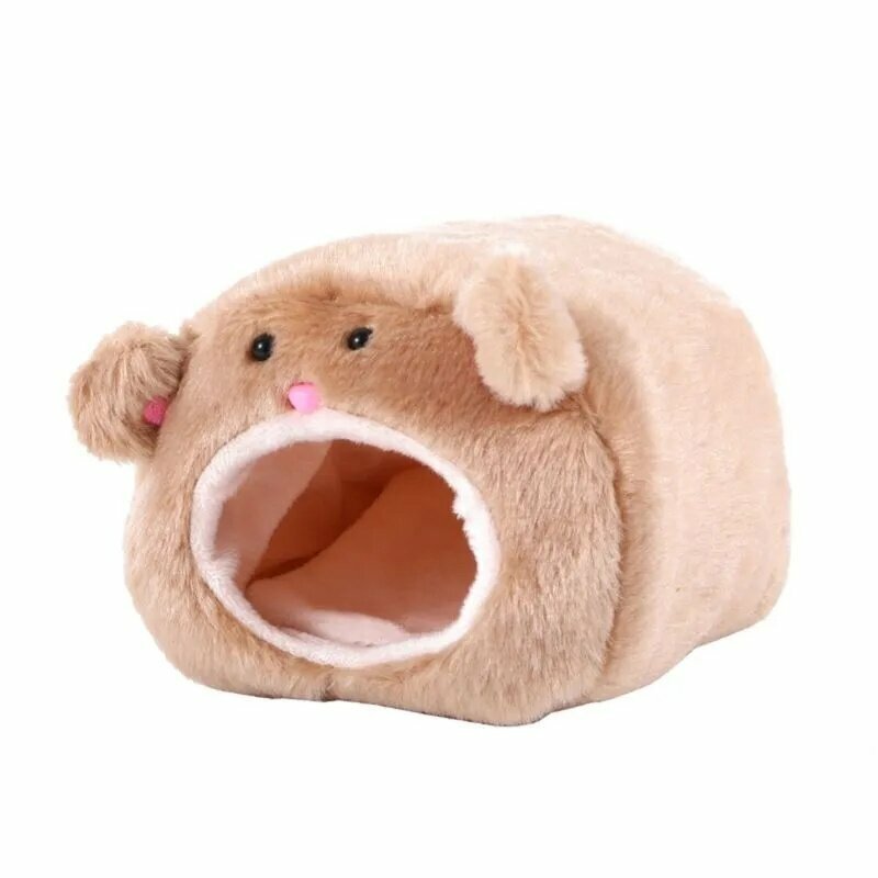 Теплое хлопчатобумажное гнездышко для хомячка, бурый медведь