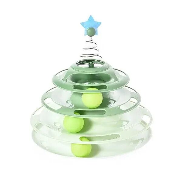 HOMECAT Premium 25 см х 29 см игрушка для кошек трек четырехуровневый с мячиками и игрушкой пластиковый