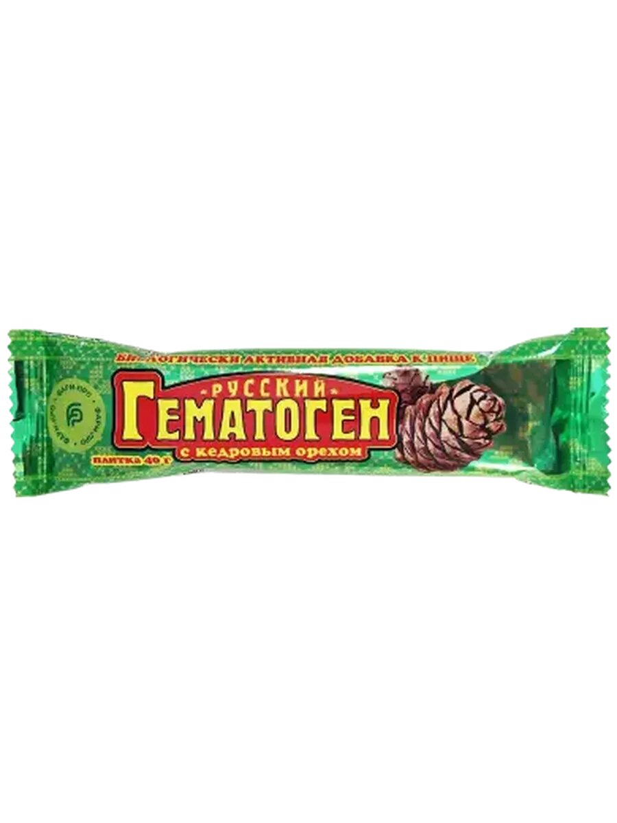 Гематоген Русский с Кедровым Орехом 40г
