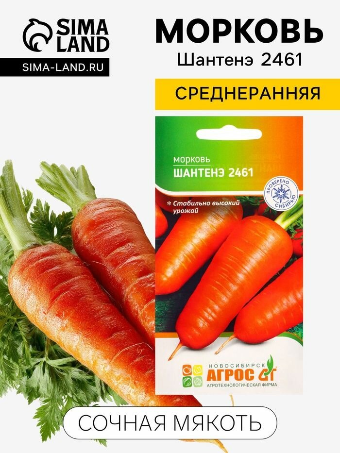 Семена Морковь Шантенэ 2461 , 2 г, Агросс