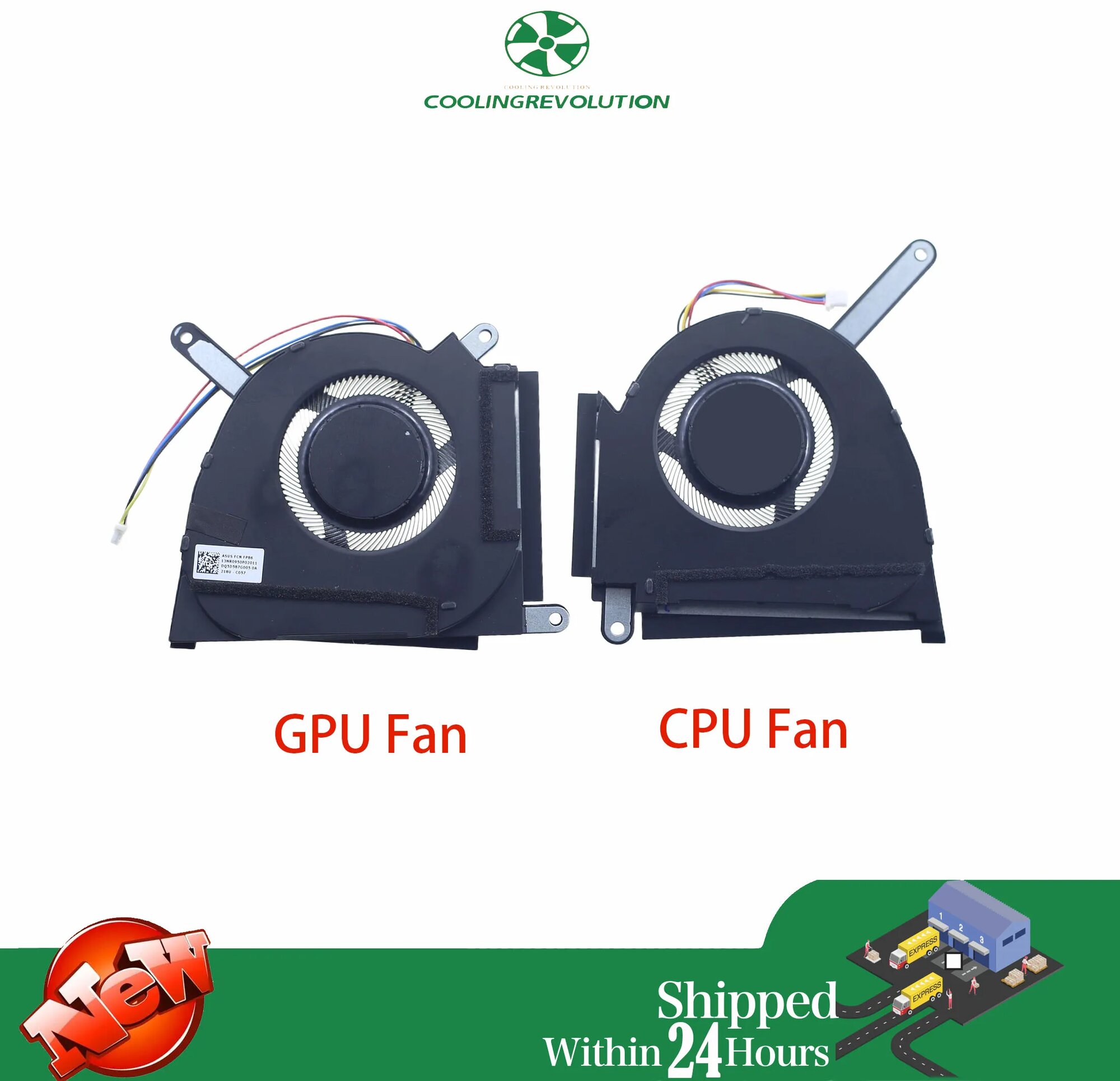 Вентилятор охлаждения для ASUS TUF Dash F15 FX517ZC RTX3050 CPU GPU FAN