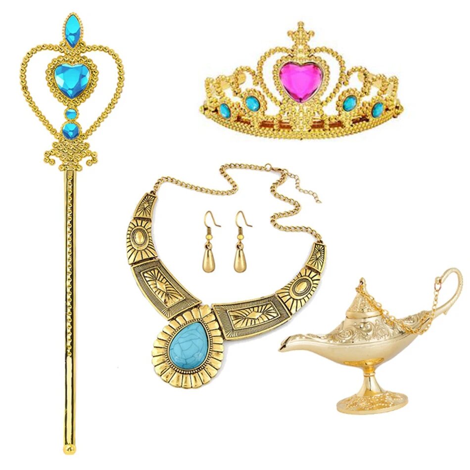 Костюм Жасмин для девочек, платье Аладдина, вечеринка по случаю дня рождения, косплей, фантазийная карнавальная одежда принцессы