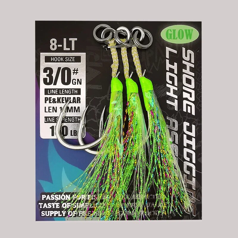 Морская приманка Shore Jigging, 3/0, Yellow Green