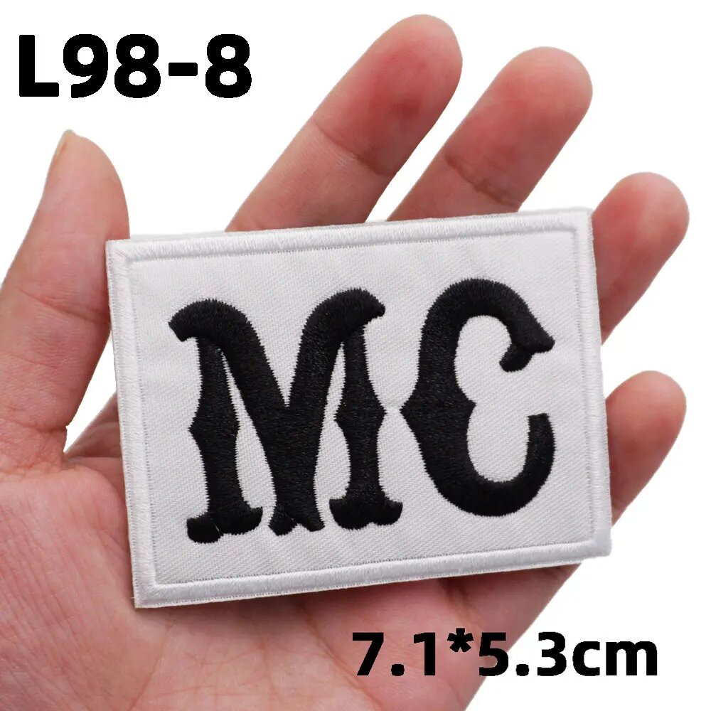 Нашивка Sons of Anarchy Белый, L98-8 iron on