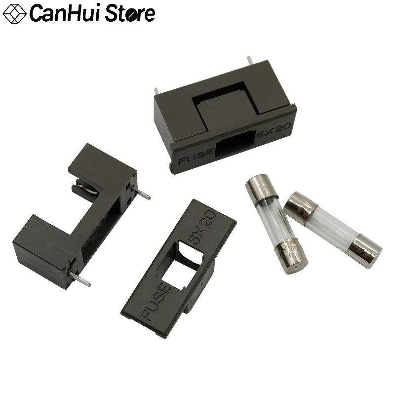 Держатели предохранителей 5x20мм серые 10 шт 1A