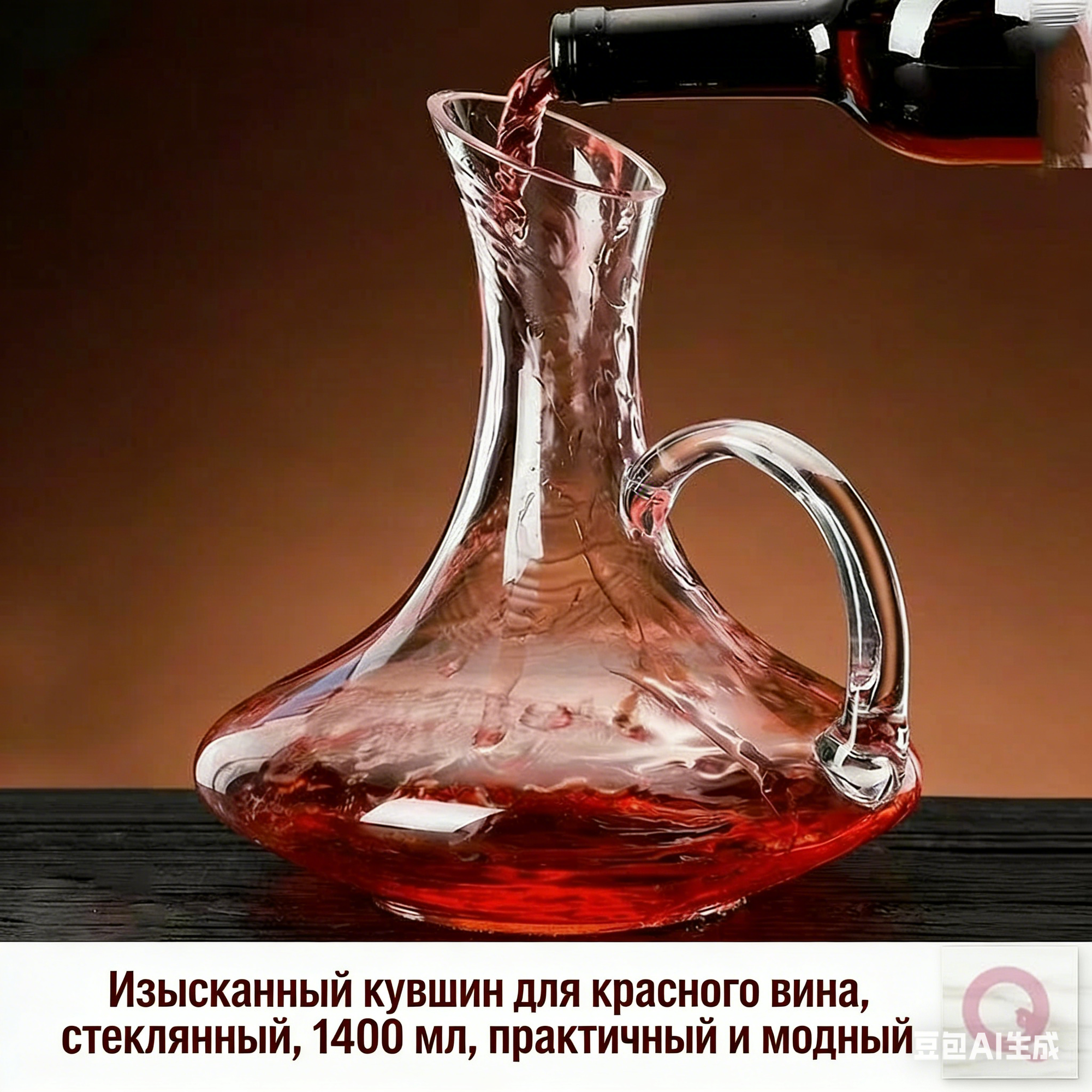 Изысканный дозатор для вина, стеклянный, 1400 мл, практичный и стильный