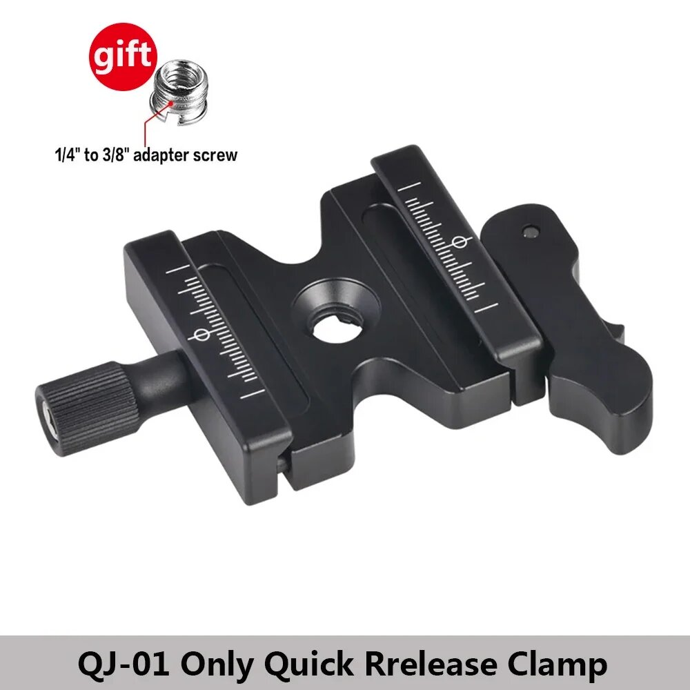 Quick Release Clamp QJ-01, 1/4" to 3/8" adapter