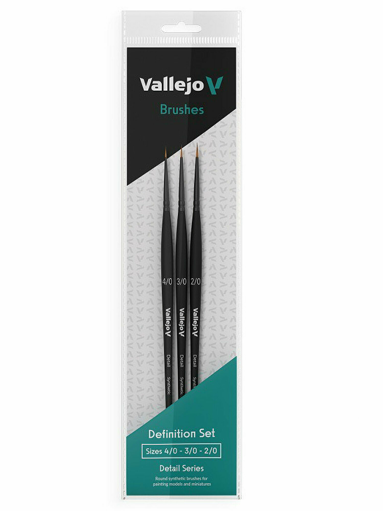 Набор кисточек для росписи миниатюр Vallejo серии Detail - Definition Set B02990