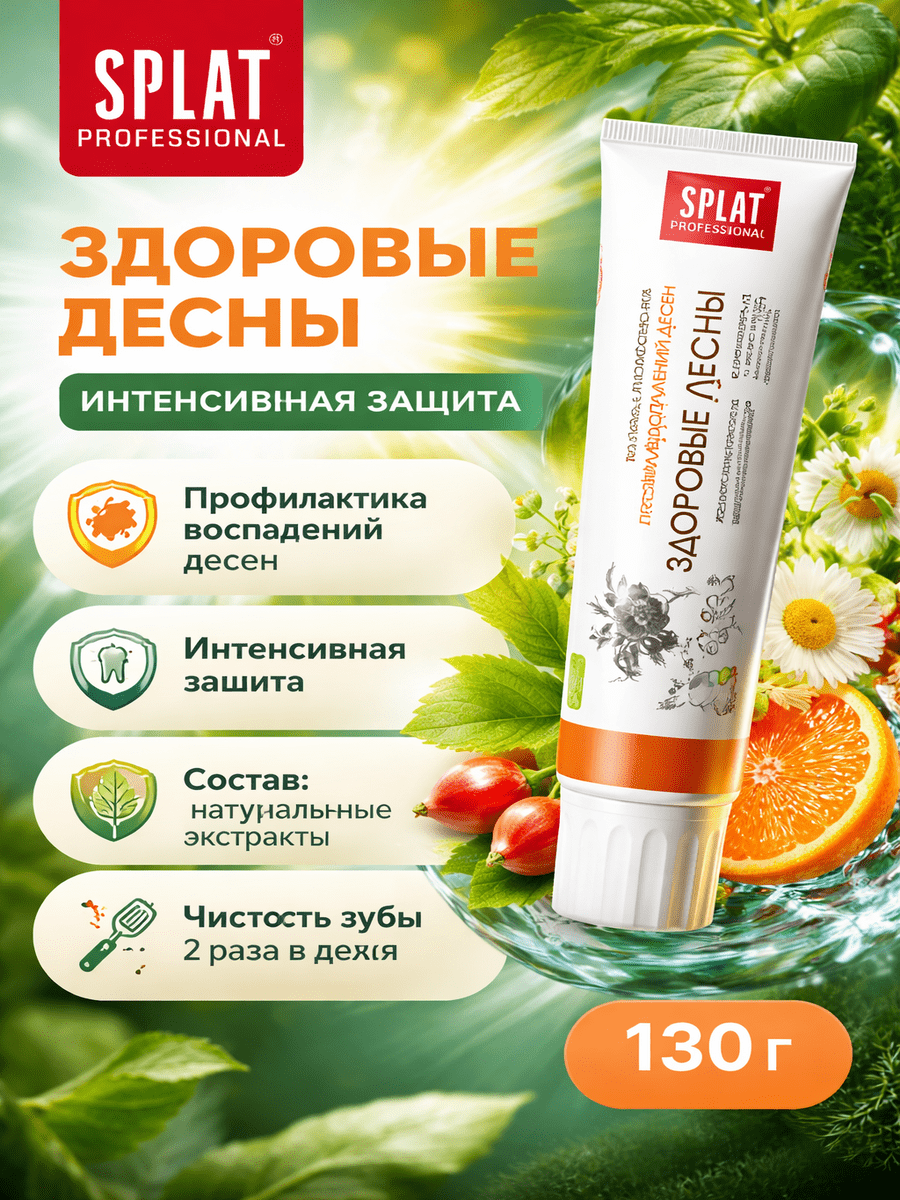 Зубная паста Splat Здоровые десны, 130г