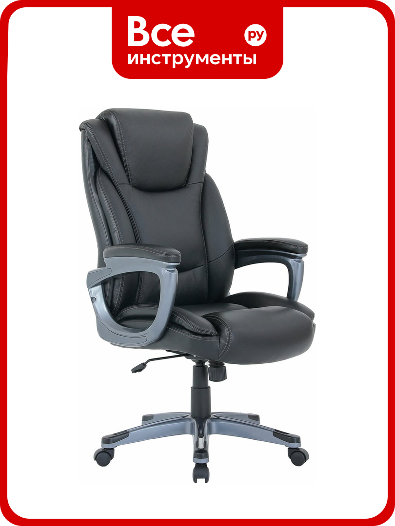 Кресло BRABIX PREMIUM Gladiator EX-552, натуральная кожа, черное 532939