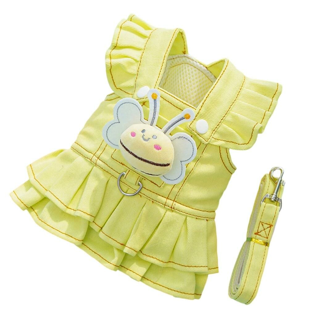 Яркий поводок-жилет для собак, Yellow - XS