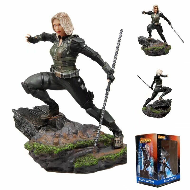 Фигурка-диорама Черная вдова Black Widow Мстители Война бесконечности Avengers, масштаб 1/10 высота 18 см