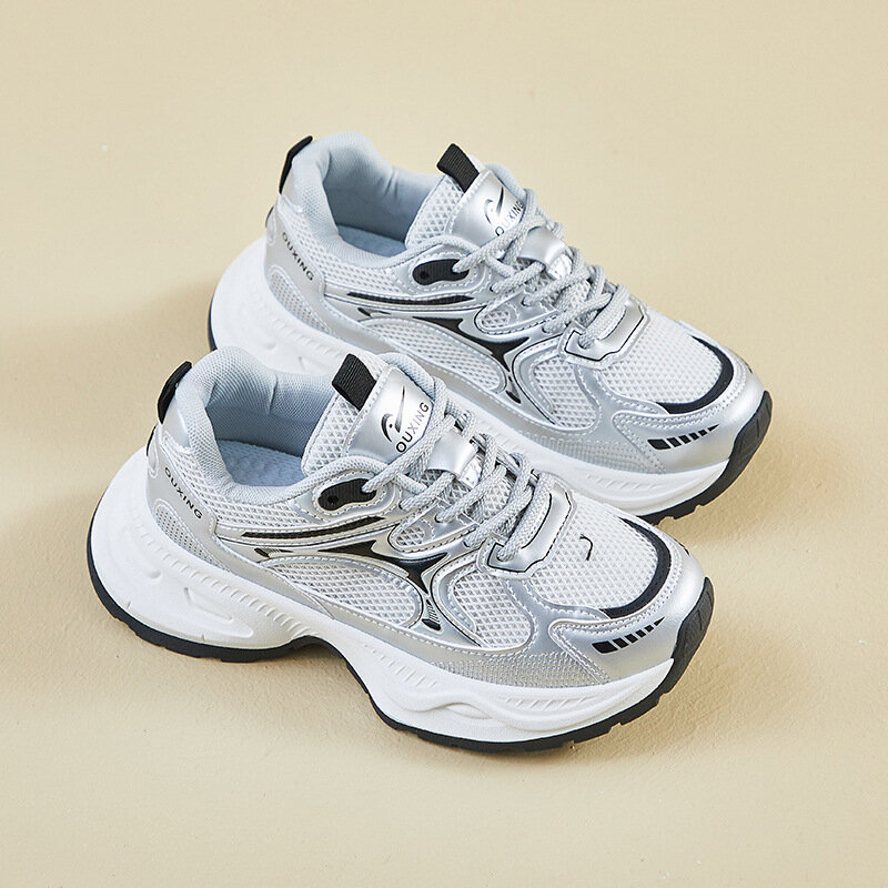 ZY Мужские кеды Для летних прогулок Дышащие Мягкая подошва Сетка/silver gray