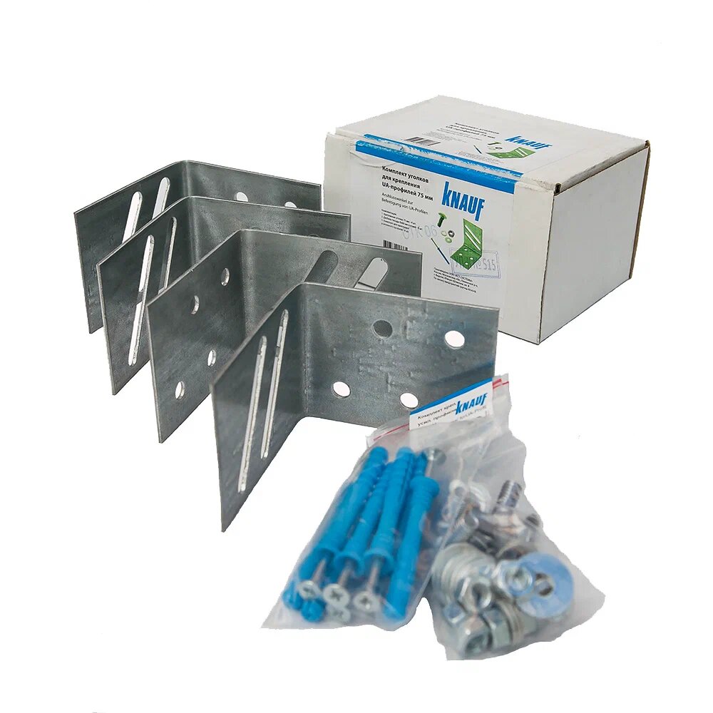 Комплект крепежа для профилей Knauf UA 75 PN 75/40, серебристые, металл