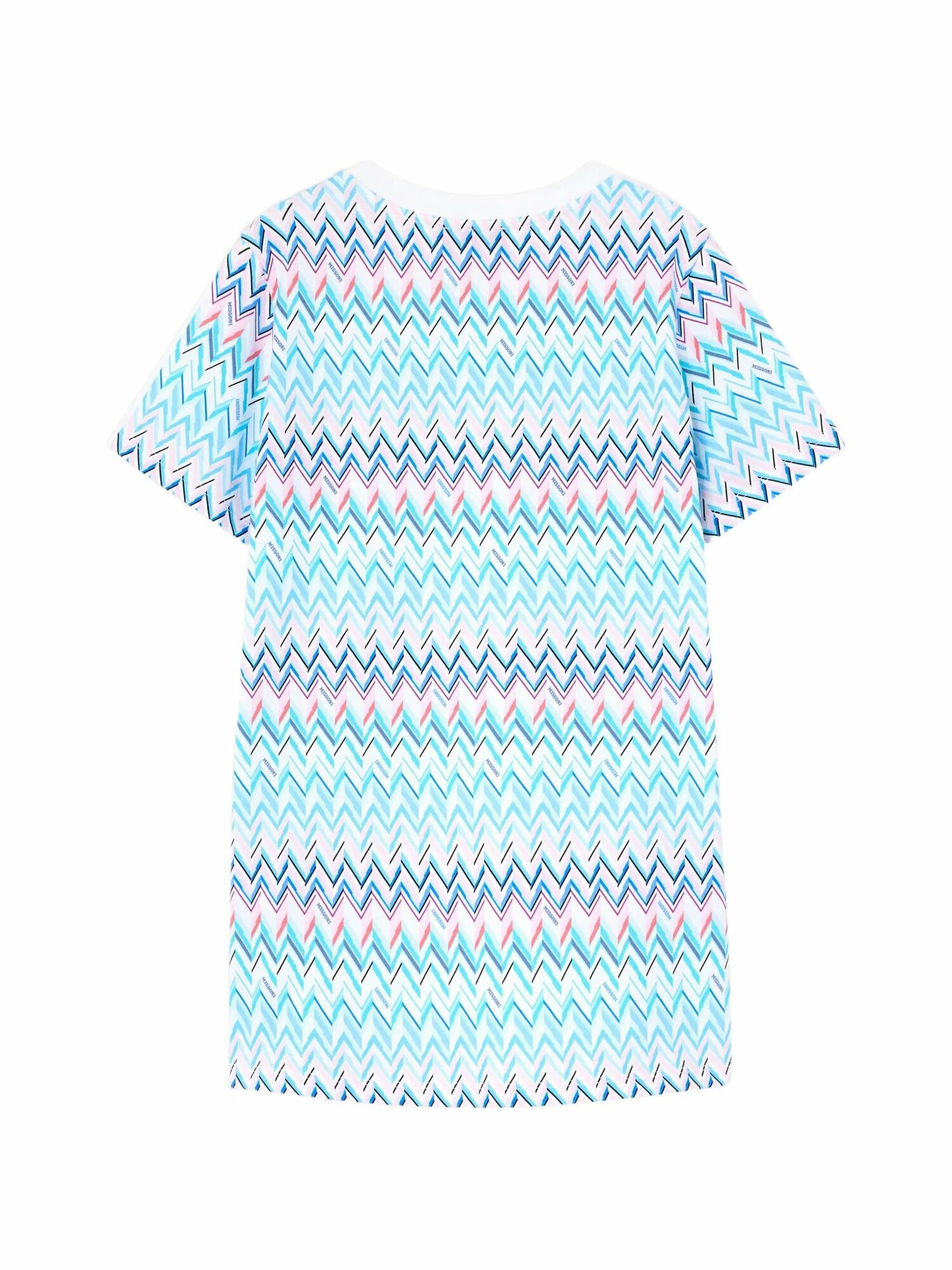 Платье Missoni Zigzag-print logo-print dress, размер 8 лет, синий — фото 1