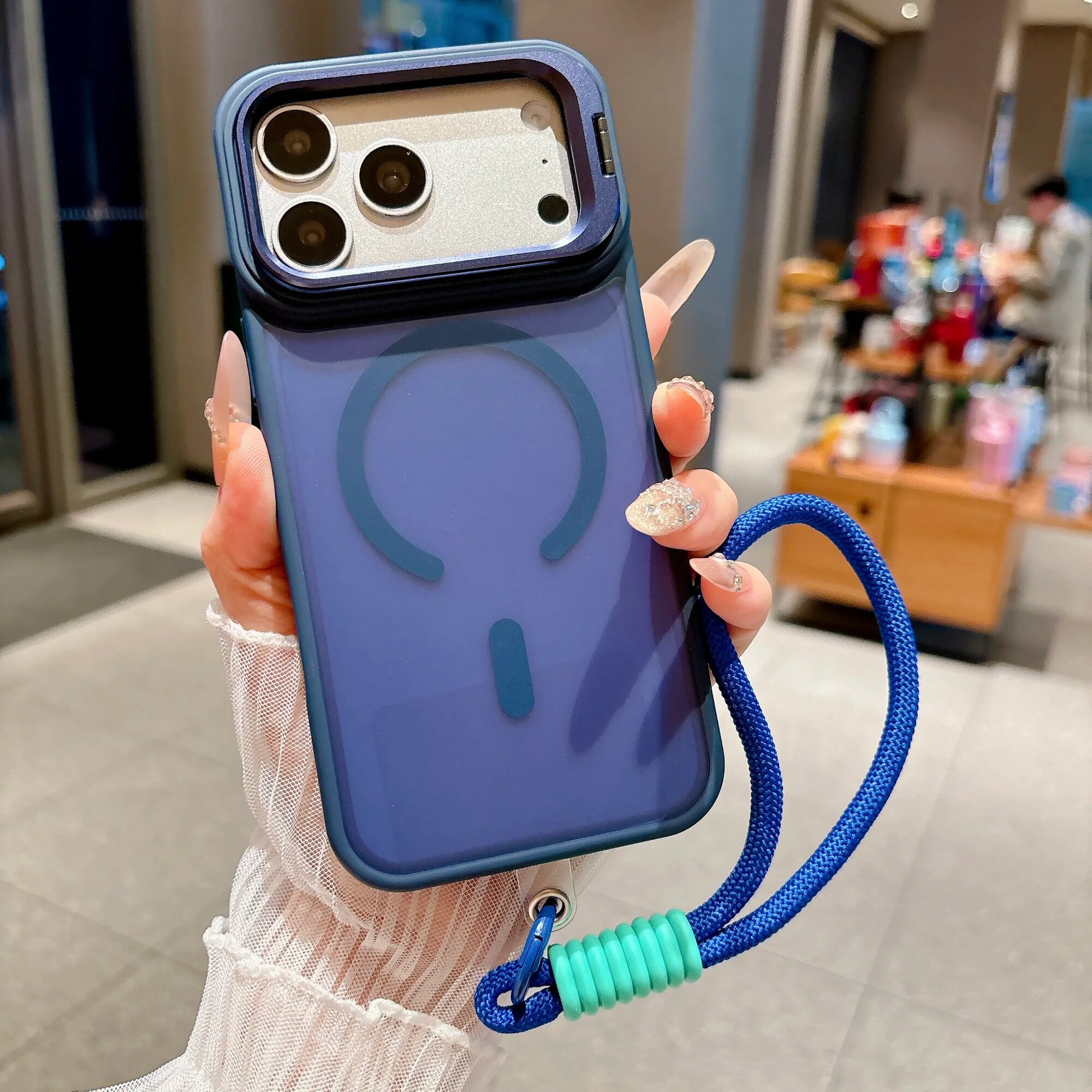 Новый магнитный чехол-подставка для iPhone 17 Pro Max, Air 16, 15, 14 Plus, iPhone17, Синий, Blue