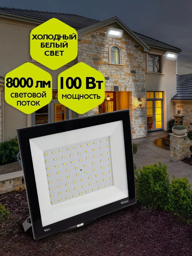 Прожектор светодиодный уличный ФАZA СДО-20 100 вт 6500K