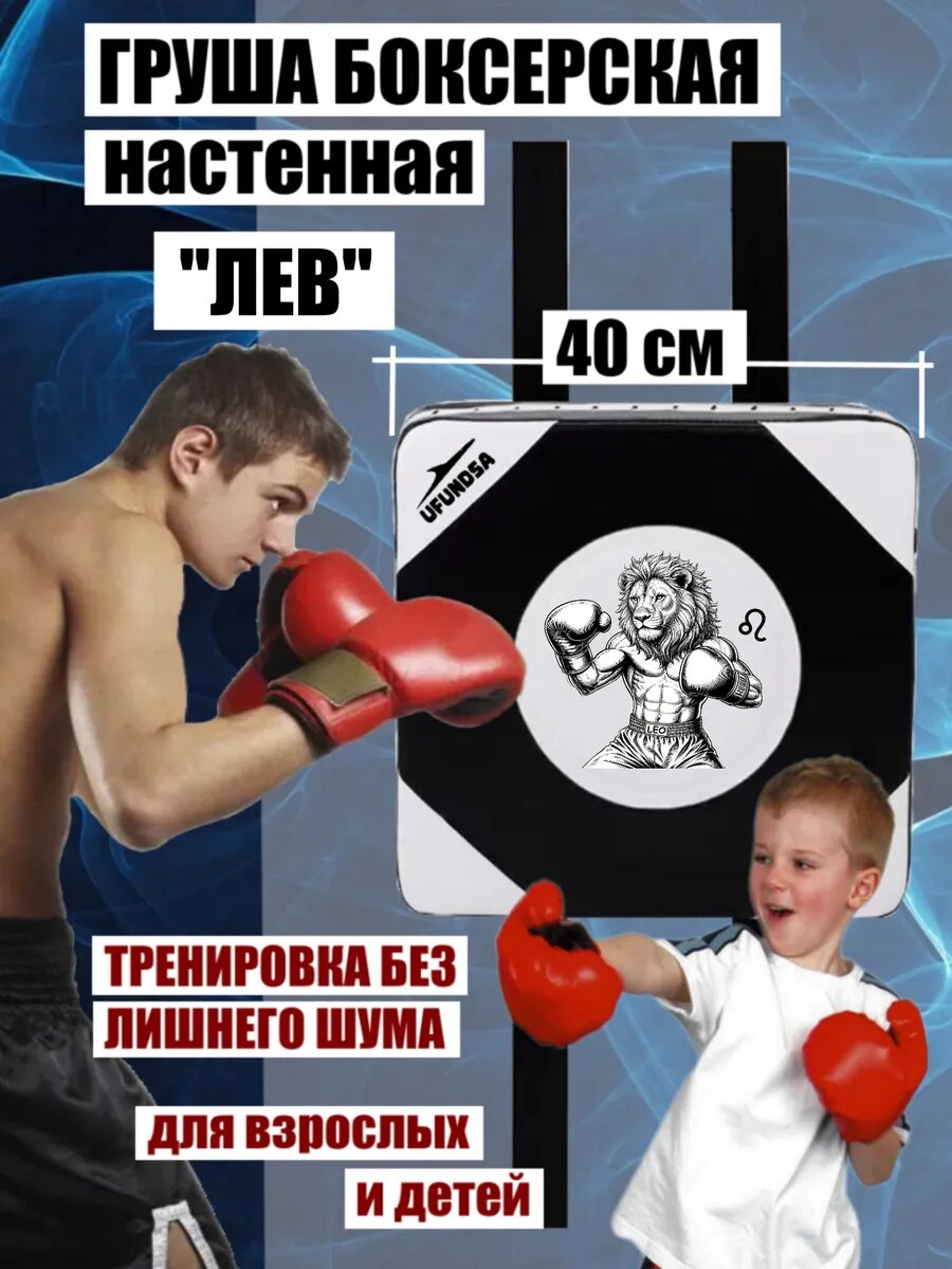 Боксерская груша UFUNDSA "Зодиак Лев", настенная, 40×40×10 см